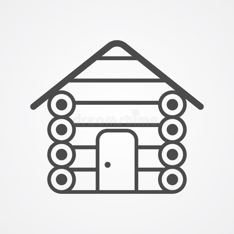 Cabin Vector Icon Sign Symbol Stock Vector - Illustration of black ...