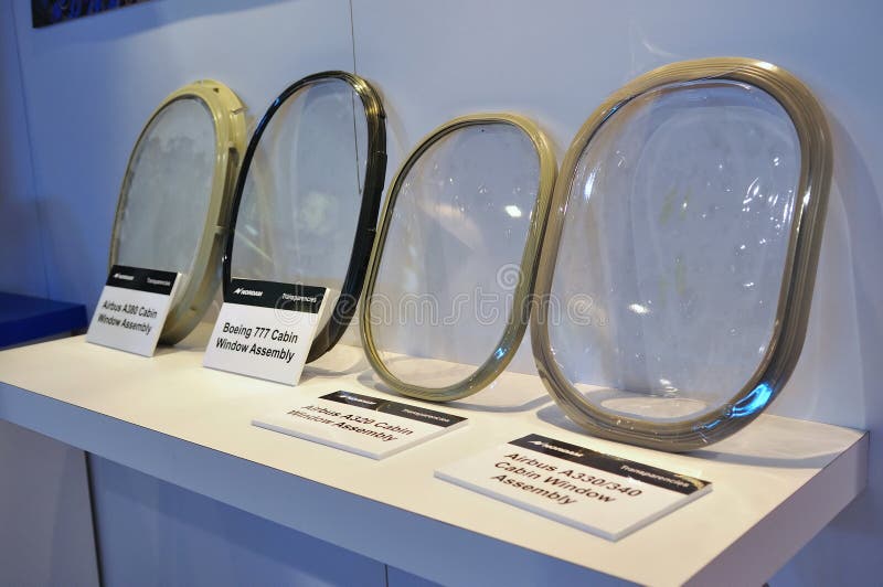 Cabin Window Assembly of Various Aircraft Editorial Stock Image - Image ...