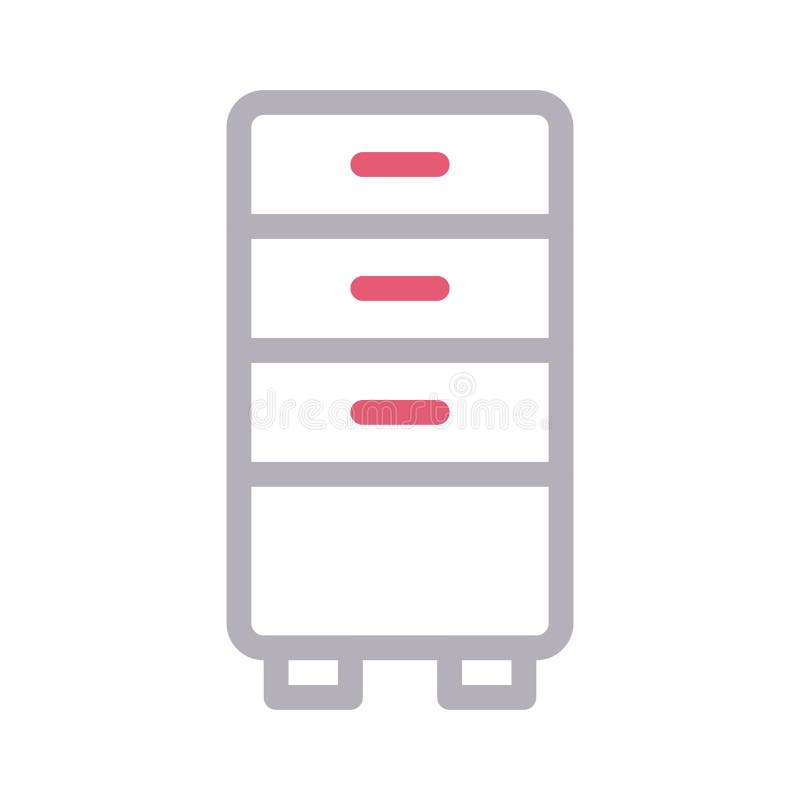 Cabinet Colour Line Vector Icon Stock Vector - Illustration of color ...