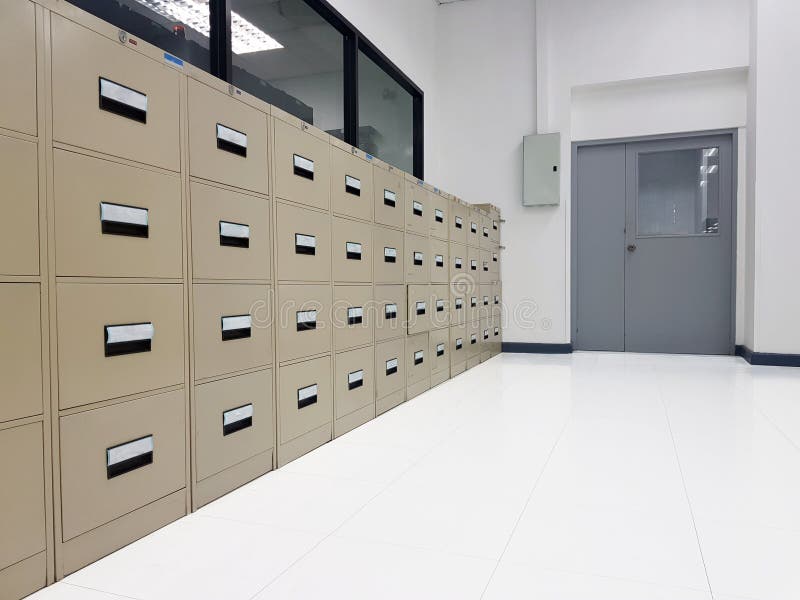 Cabinet for Document Storage.the Filing Cabinet is Located on Th Stock ...