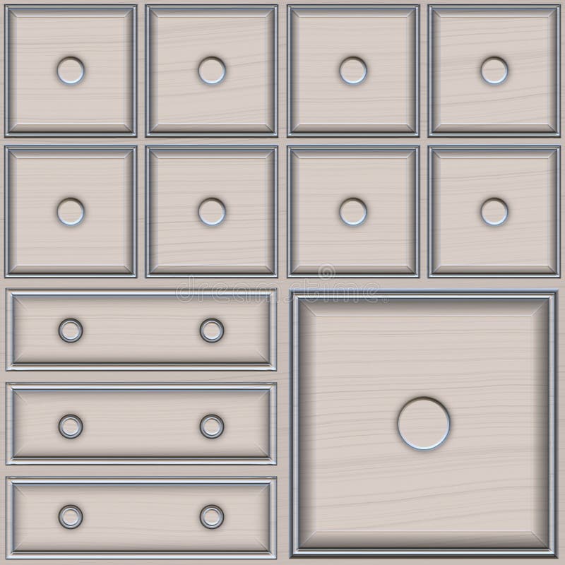 Cabinet drawers stock illustration. Illustration of handles - 63878951