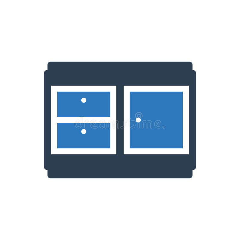Cabinet Icon stock illustration. Illustration of cabinet - 374788628