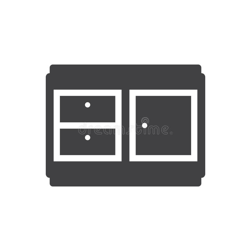 Cabinet Icon stock illustration. Illustration of drawer - 374786753