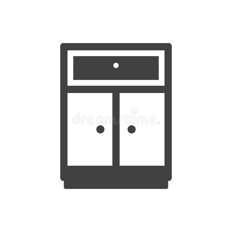 Cabinet Icon stock illustration. Illustration of cupboard - 374786760