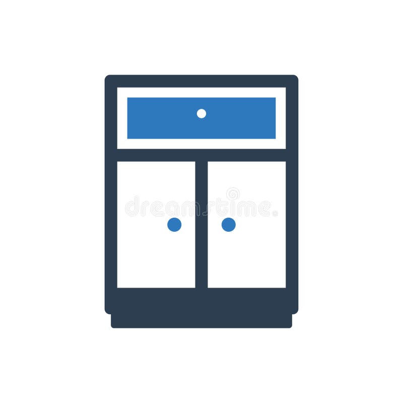 Cabinet Icon stock illustration. Illustration of closet - 374788633