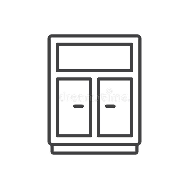 Cabinet Icon stock illustration. Illustration of icon - 374790033