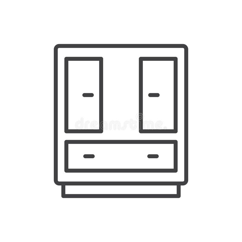Cabinet Icon stock illustration. Illustration of cupboard - 374790054