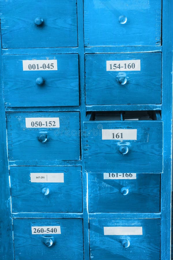 Cabinet for Keeping Paper Documents Stock Image - Image of folder ...