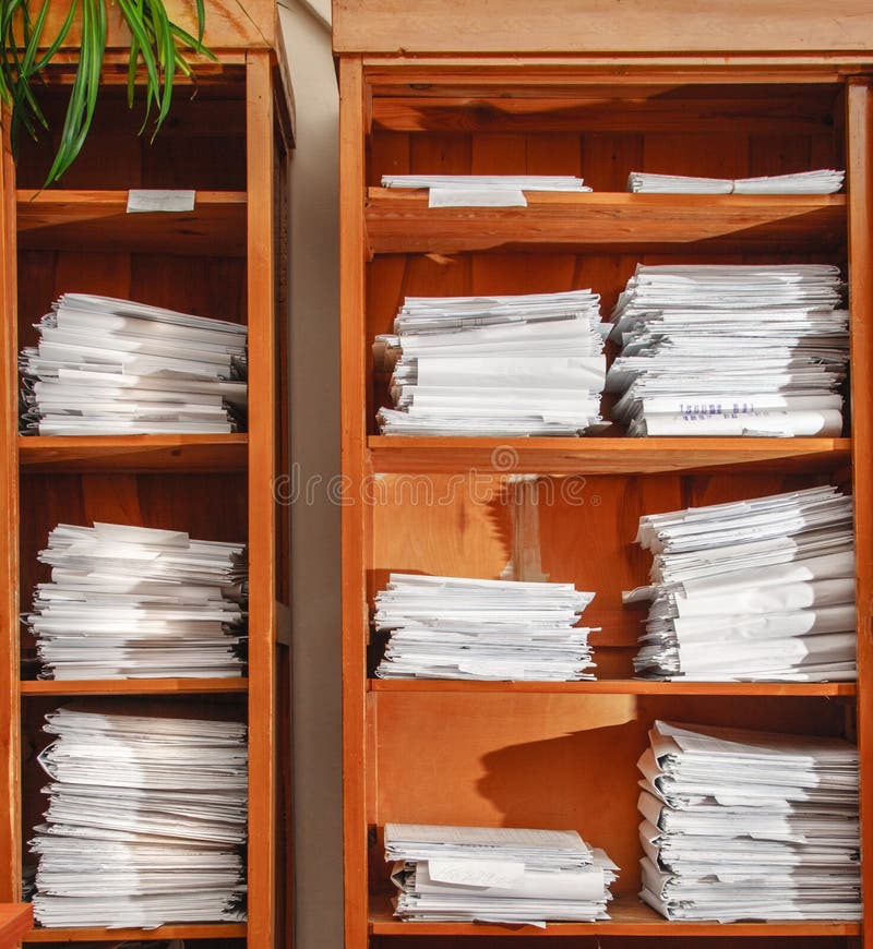Cabinet for Keeping Paper Documents Stock Image - Image of cardboard ...
