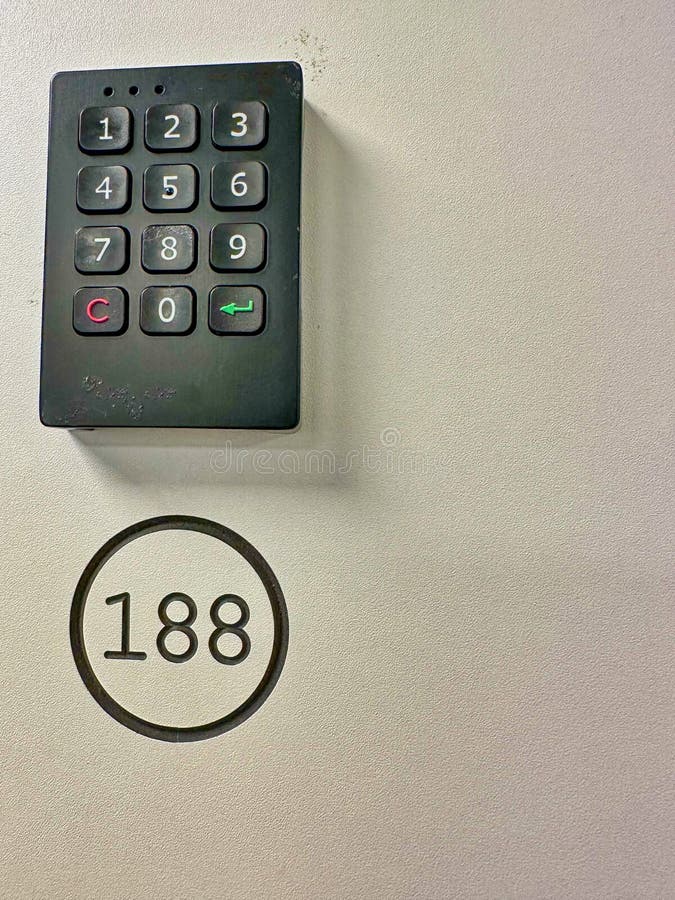 Cabinet with Keypad for Electronic Opening Stock Photo - Image of ...