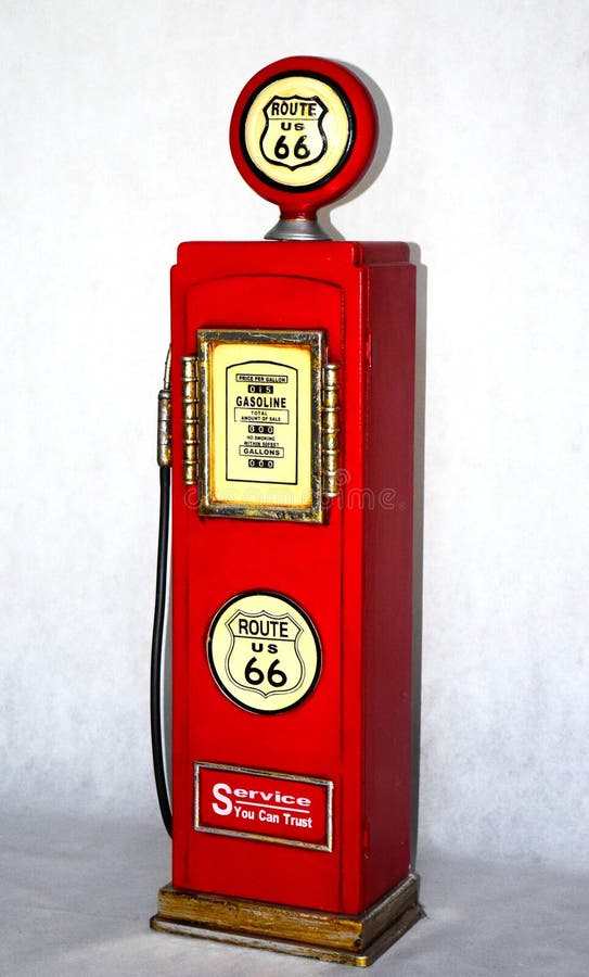 A Cabinet Like an Old Red Fuel Pump Stock Photo - Image of pink ...