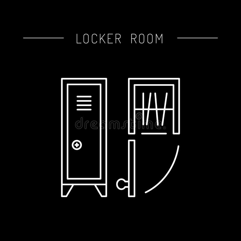 Locker Rooms Icon Vector Outline Illustration Stock Vector ...