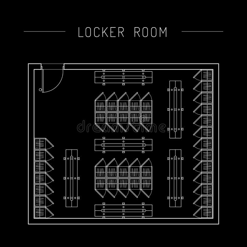 Cabinet for locker rooms stock vector. Illustration of container - 78966605
