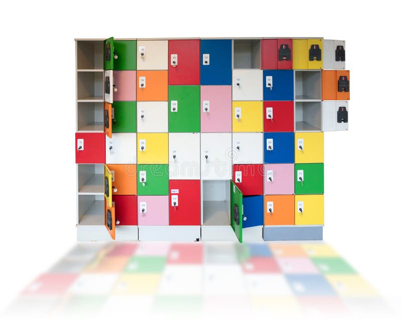 Cabinet Lockers, Different Sizes Stock Photo - Image of secure, door ...