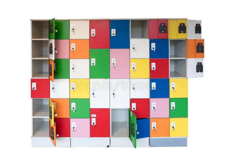 Cabinet Lockers, Different Sizes Stock Image - Image of indoors, secure ...