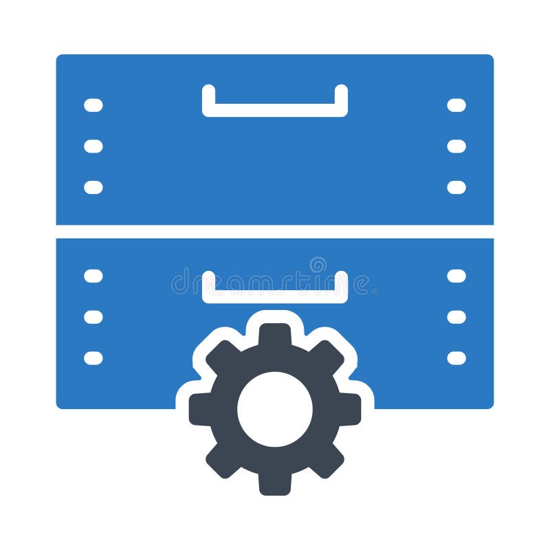 Cabinet Setting Glyph Color Vector Icon Stock Vector - Illustration of ...