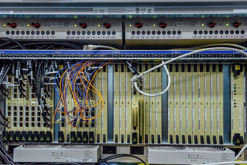 Cabinet with Telecommunication Mobile Network Equipment Stock Photo ...