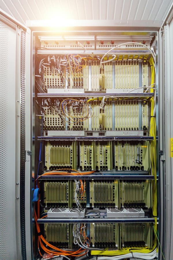 Cabinet with Telecommunication Mobile Network Equipment Stock Image ...