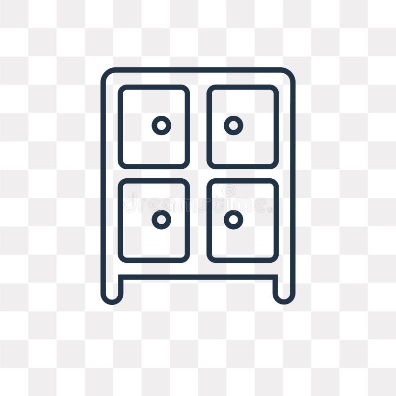 Cabinet Icon Vector Sign and Symbol Isolated on White Background ...