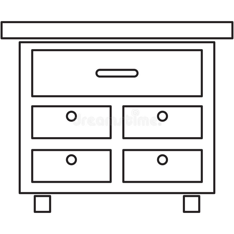 Cabinet. Vector Illustration Decorative Design Stock Vector ...