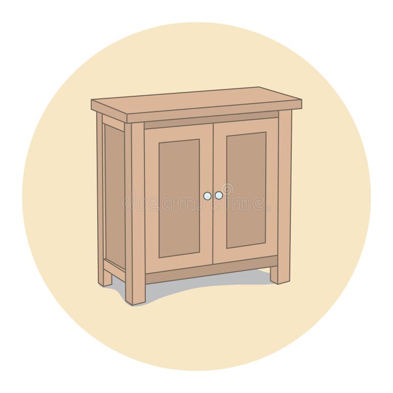 Cabinet. Vector Illustration Decorative Design Stock Vector ...