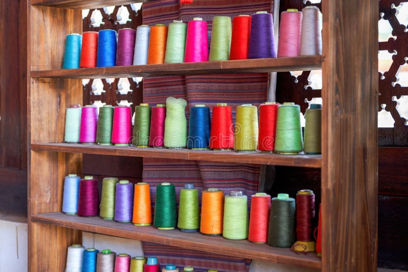 The Cabinets of the Chinese Tailor Shop are Filled with Cotton Thread ...