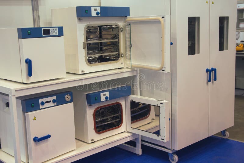 Cabinets of Medical Sterilization in the Showroom Stock Photo - Image ...