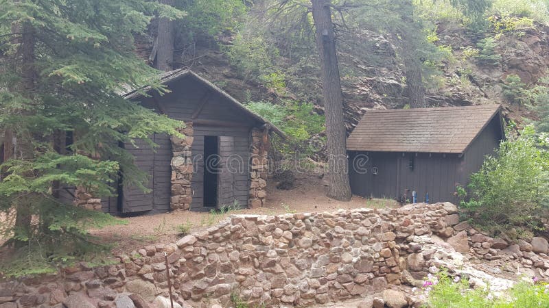 Cabins Along a Long Hike Path Stock Image - Image of path, colorado ...