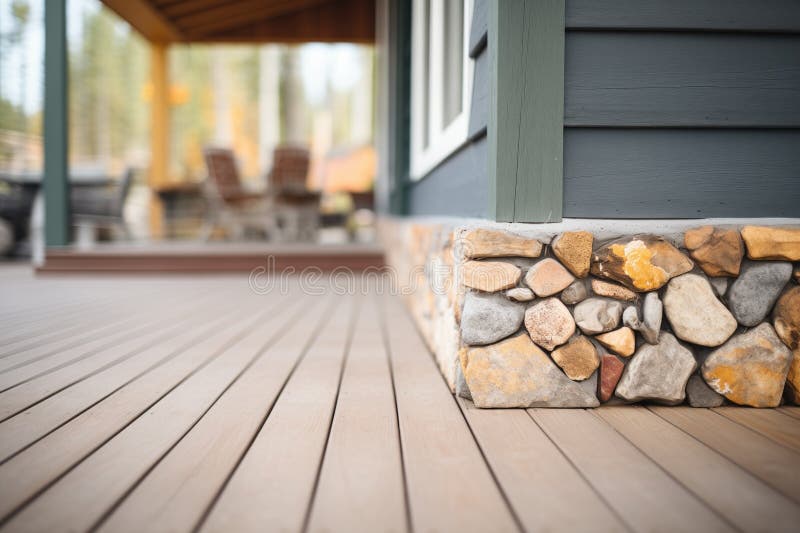 Cabins Wood Texture Detail with Stone Base Stock Photo - Image of ...