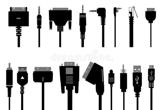 Cable stock vector. Illustration of hardware, telephone - 21177209