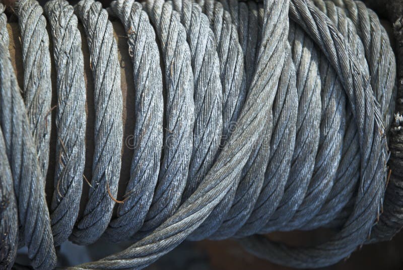 Cable Wrapped Around Tensioner Railroad Car Stock Image - Image of ...