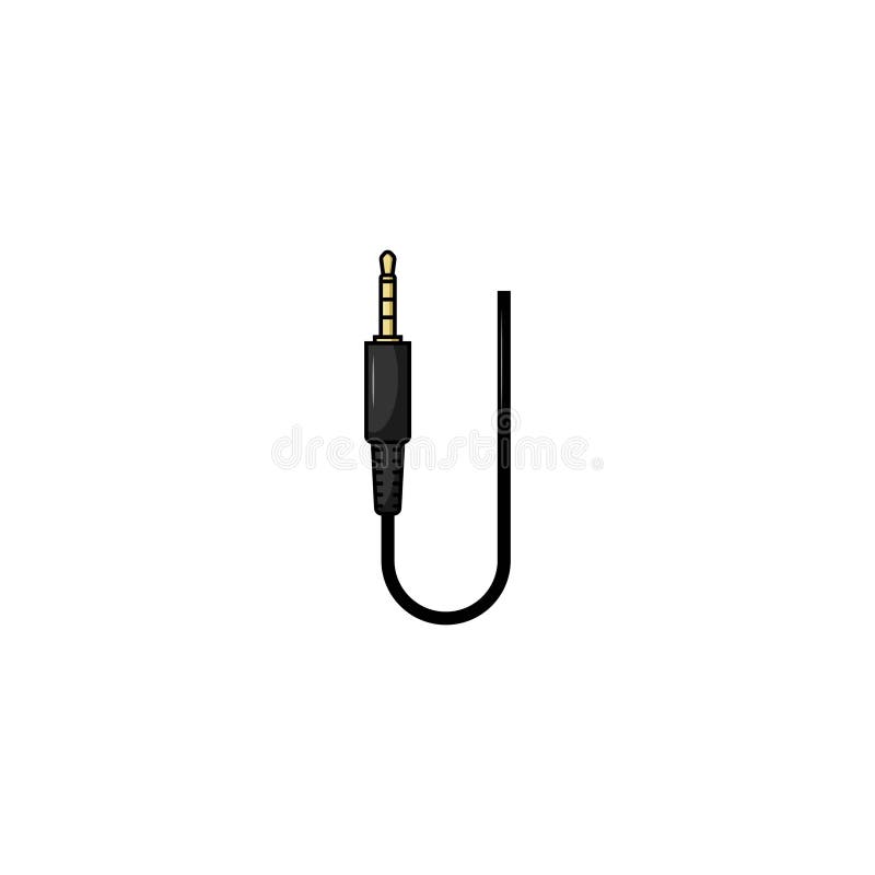 Cable Audio Jack 3,5 Mm Vector Graphics Stock Vector - Illustration of ...