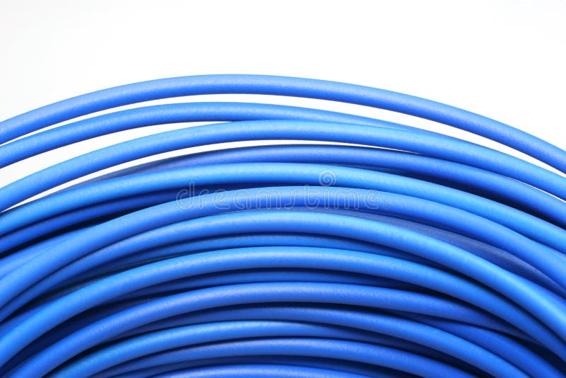 Cable azul imagen de archivo. Imagen de azul, blanco - 10887639