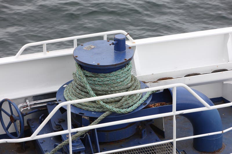 Cable on boat stock photo. Image of detail, water, object - 23623418