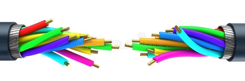 Cable break stock illustration. Illustration of sparks - 79300024