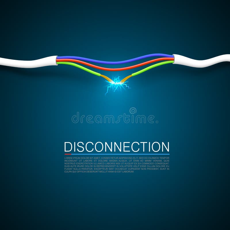 Cable break disconnect stock vector. Illustration of business - 50368067