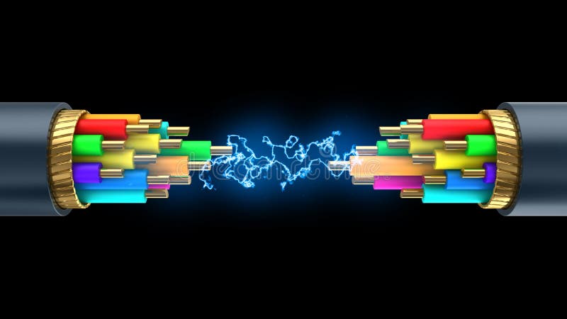 Cable break energy stock illustration. Illustration of voltage - 78535756