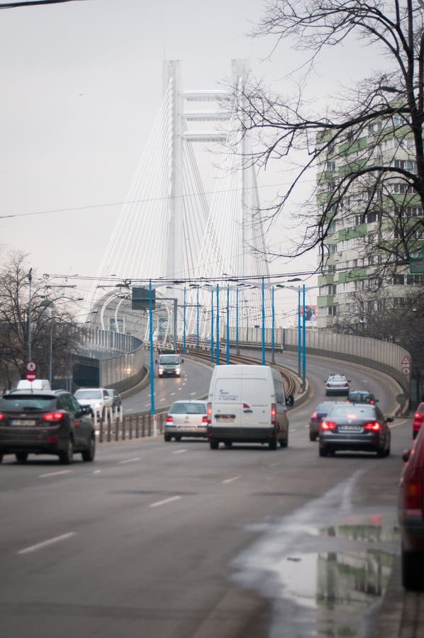 Cable bridge editorial photo. Image of bucharest, cable - 50699146