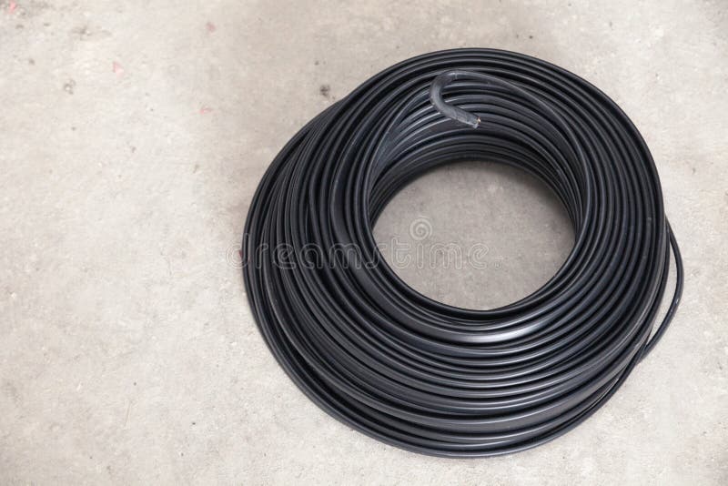 Cable Bundle. Electrical Wires on the Wall. Wiring Replacement ...