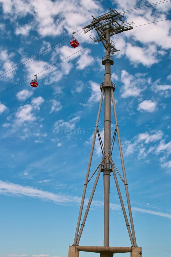 Cable car stock image. Image of cloudy, metal, blue, high - 16115251