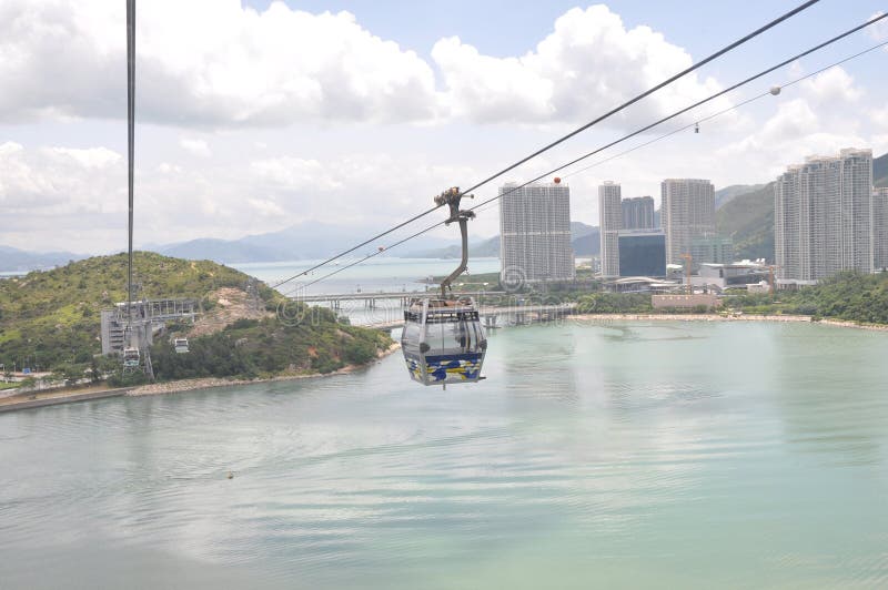 Cable Car Acoss Sea stock photo. Image of high, connect - 13534012