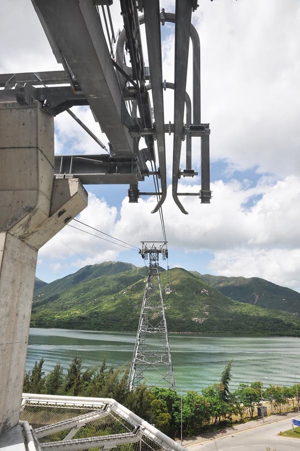 Cable Car Acoss Sea Structure Stock Photo - Image of artefact, plant ...
