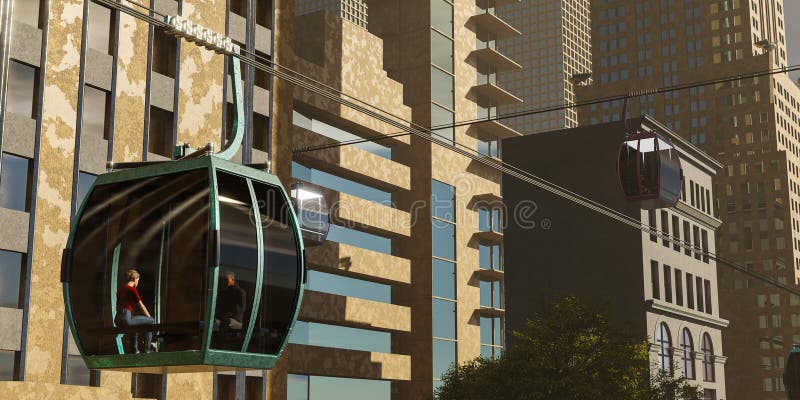 Cable Car As a Means of Transport in Cities of the Future Stock ...