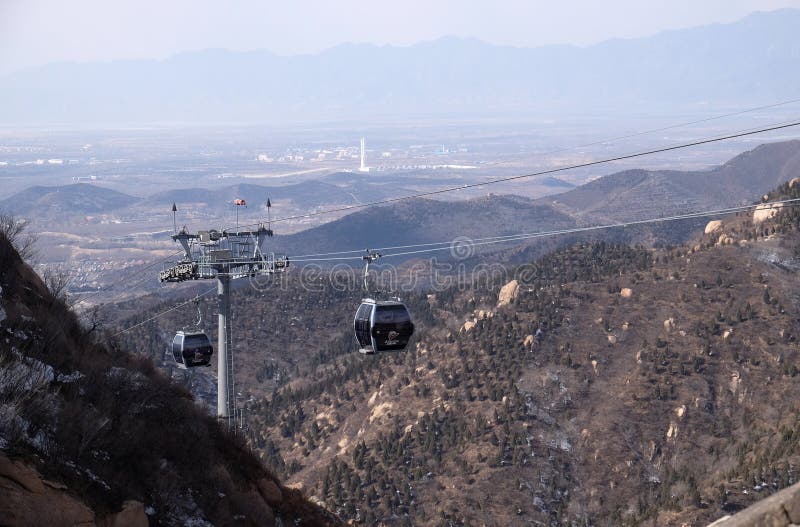 Cable Car at the Badaling Great Wall, China Editorial Stock Image ...