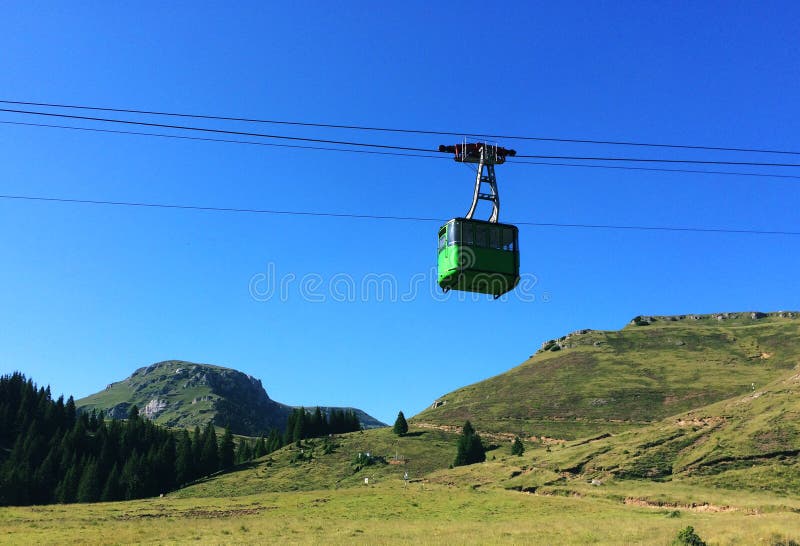 Cable car stock image. Image of bucegi, romania, road - 56503547