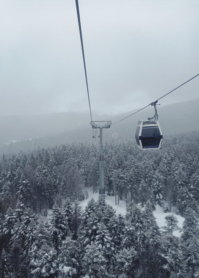 A Cable Car in Bursa, Turkey Stock Photo - Image of piste, lighting ...