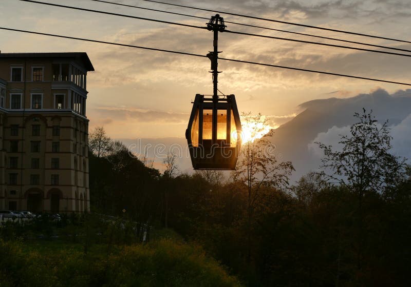 Cable car cabin stock photo. Image of sports, skiing - 78214520