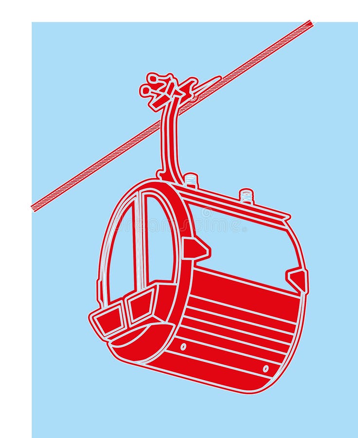 Cable Car Cabin - Vector Illustration Stock Vector - Illustration of ...