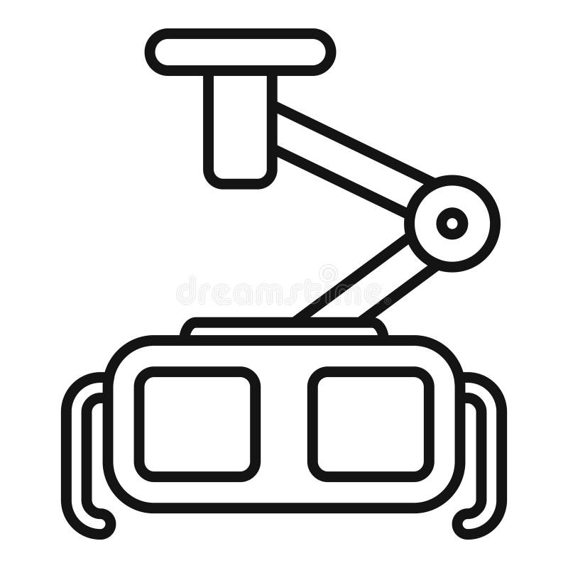 Cable Car Cabin Hanging from Cableway Wire Icon Outline Vector Stock ...