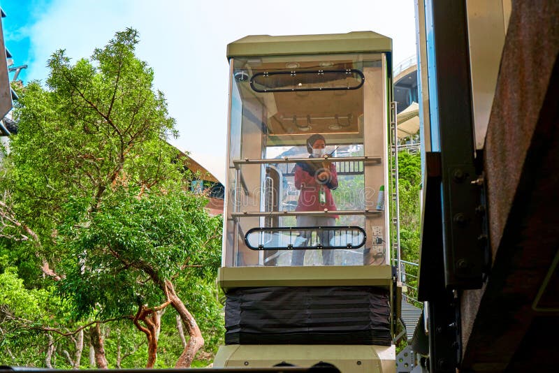 Cable Car Cabin in the Mountain Jungle Editorial Image - Image of rail ...